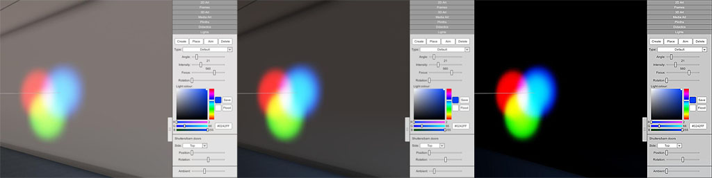 Editing Lights and Mixing Light Colours - Ortelia Interactive
