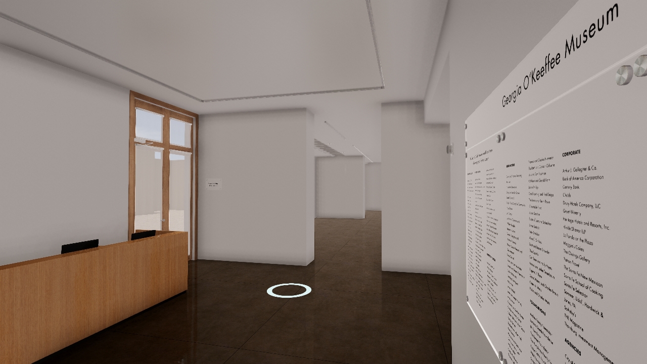 Georgia O'keeffe Museum reception view - Ortelia Interactive